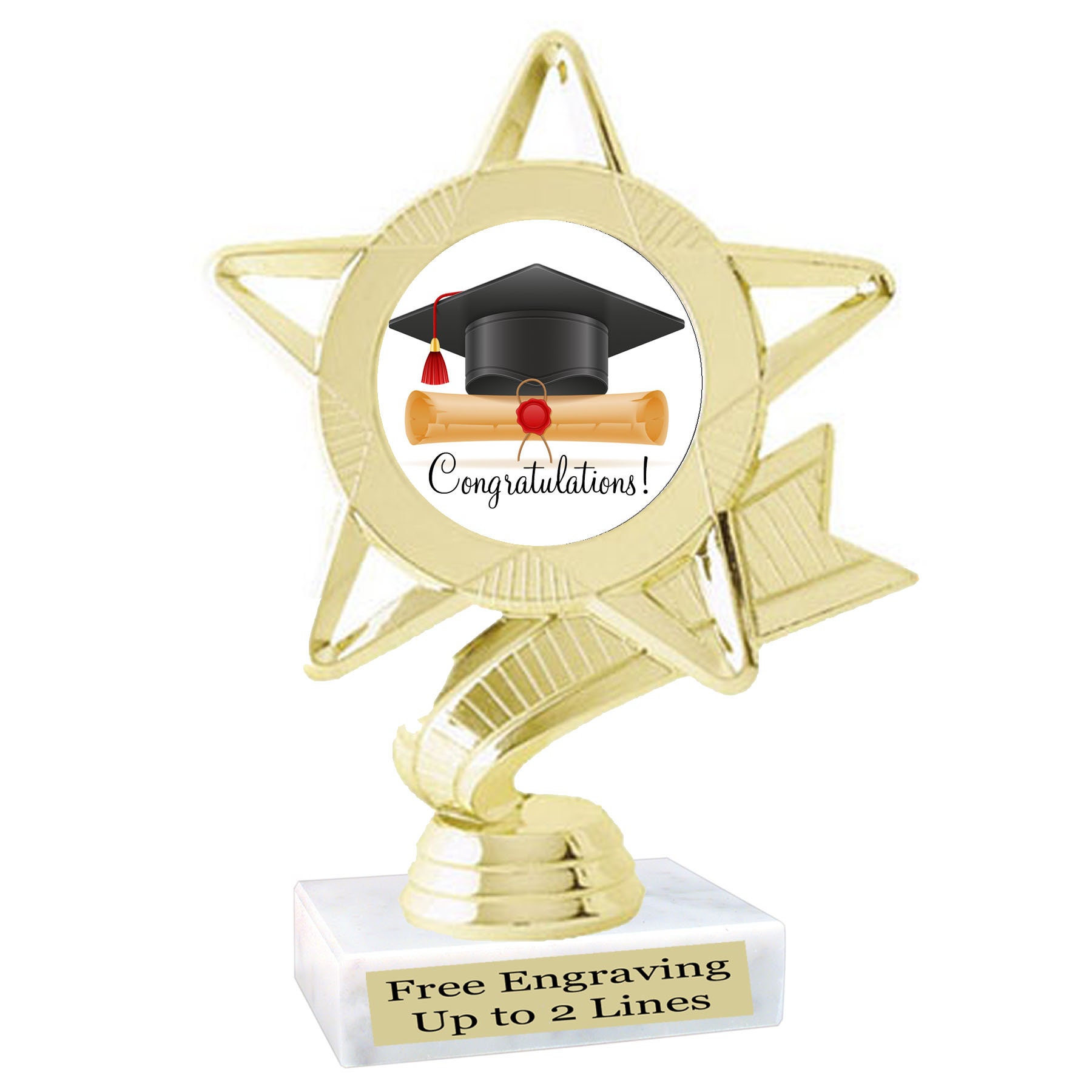 Graduation theme trophy. Great award to celebrate their | Etsy