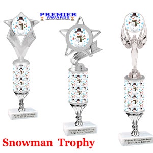 Snowman Theme Trophy With Choice of Figure. 12" Tall - Great Trophy for ...