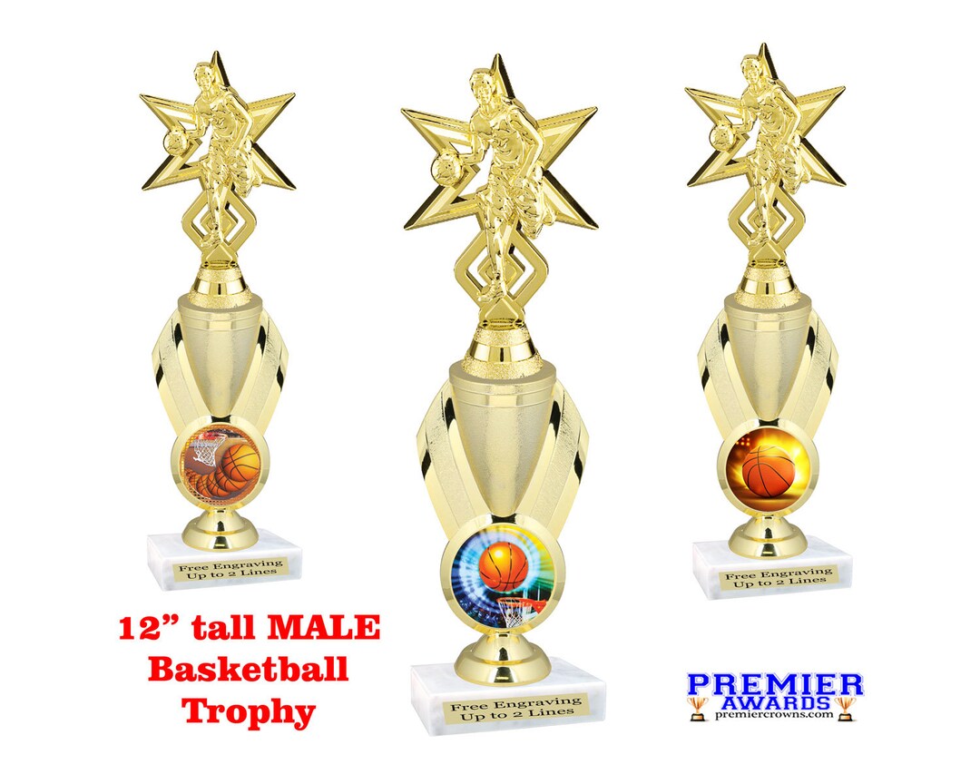 Male Basketball Trophy 12" Tall. Great Trophy for Your Team ...
