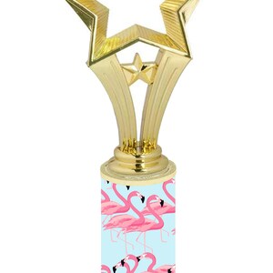 Flamingo Theme Trophy With Choice of Figure. Numerous Trophy - Etsy