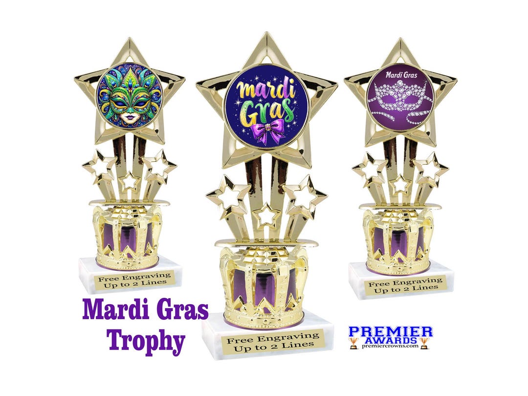 Mardi Gras Trophy. Great Trophy for Any Event, Competition, Party ...