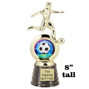 Male Soccer Trophy. 8" Tall. Great Trophy for Sports Leagues, Schools ...