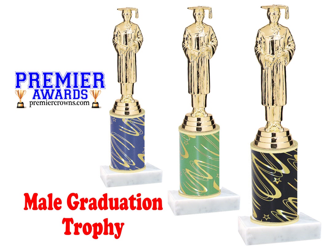 Graduation Trophy. Male Graduate With Choice of Column Color. Numerous ...