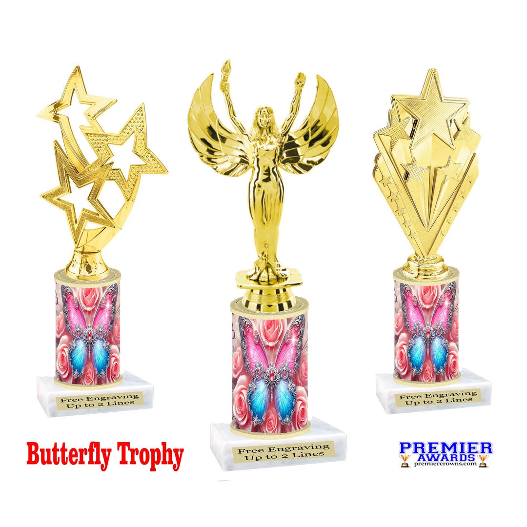 Great Butterfly Themed Trophy for Your Events, Contests, Pageants and ...
