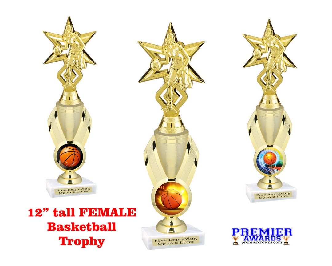 Female Basketball Trophy 12" Tall. Great Trophy for Your Team ...