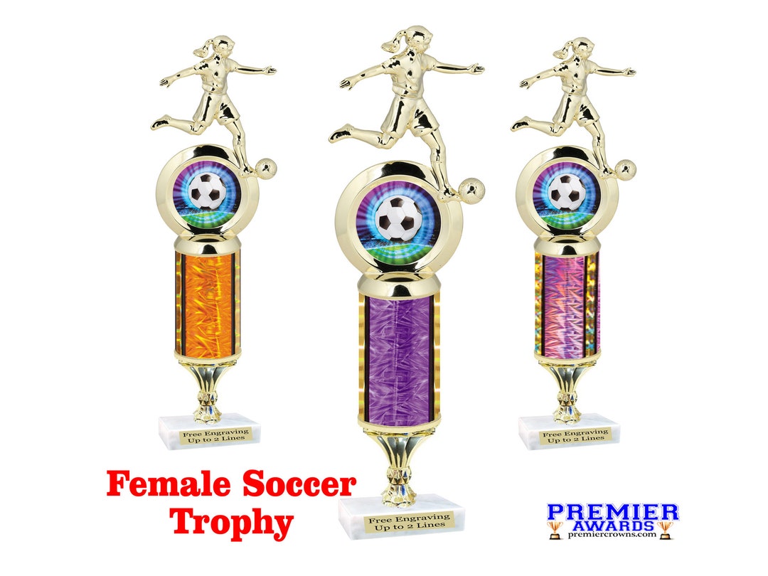 Female Soccer Trophy With Choice of Color. Numerous Heights Available ...