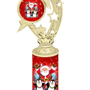 Christmas Winter Theme Trophy With Choice of Figure on Christmas Winter ...