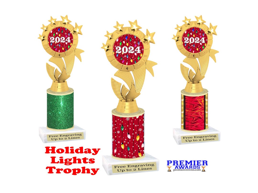 Holiday Lights Trophy. Great for Your Lighting Contests, Holiday Events ...