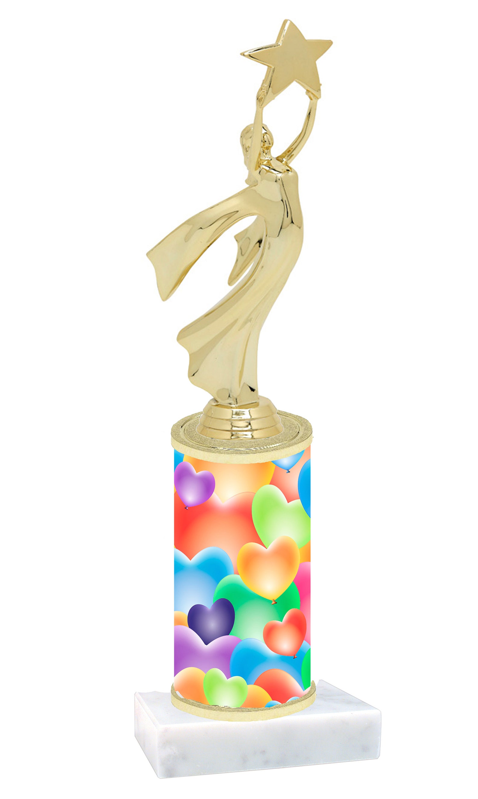 Heart Balloons Design With Choice of Figure. Numerous Trophy | Etsy