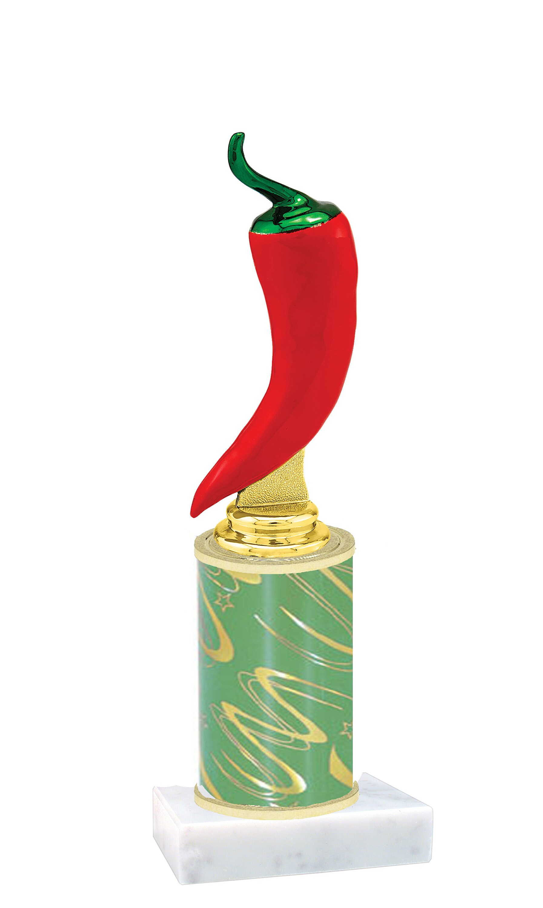 Red Chili Pepper Trophy With Choice of Column Color. Numerous - Etsy
