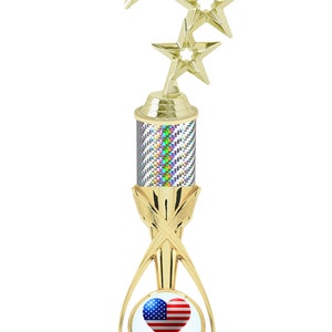 Patriotic - 4th of July Trophy. 14" Tall. Show off Your Patriotic ...