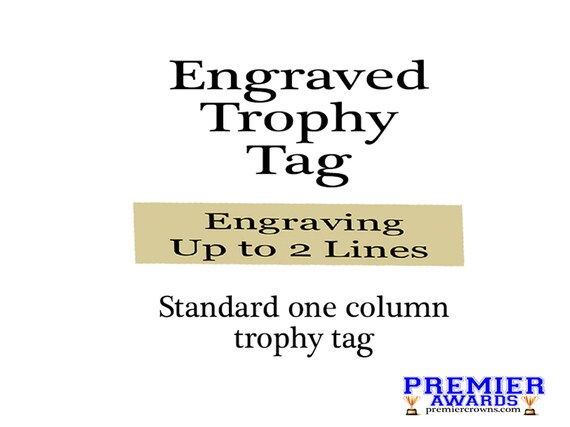 Engraved Trophy Tag. Want to Reuse Trophies Not Used for Your - Etsy