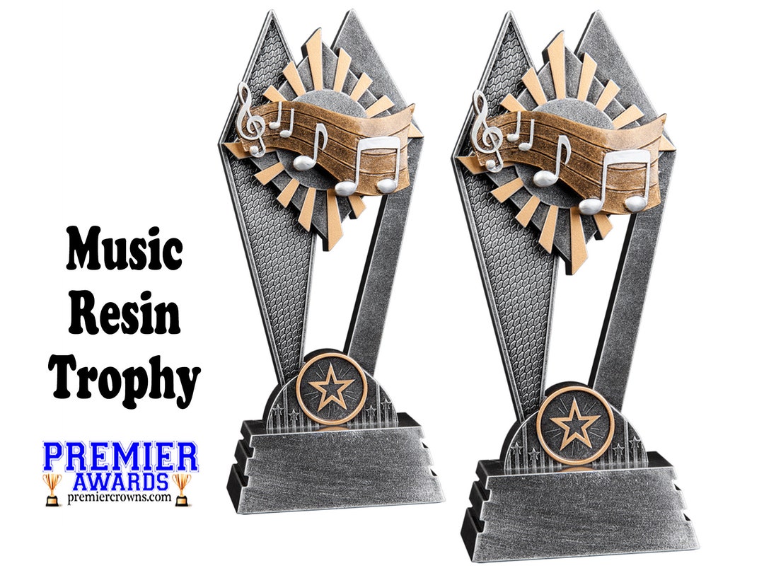 Music Theme Resin Trophy. Available in 2 Sizes. Great for Karaoke ...