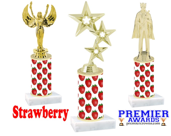 Strawberry Theme Trophy With Choice of Figure. Numerous Trophy Heights ...