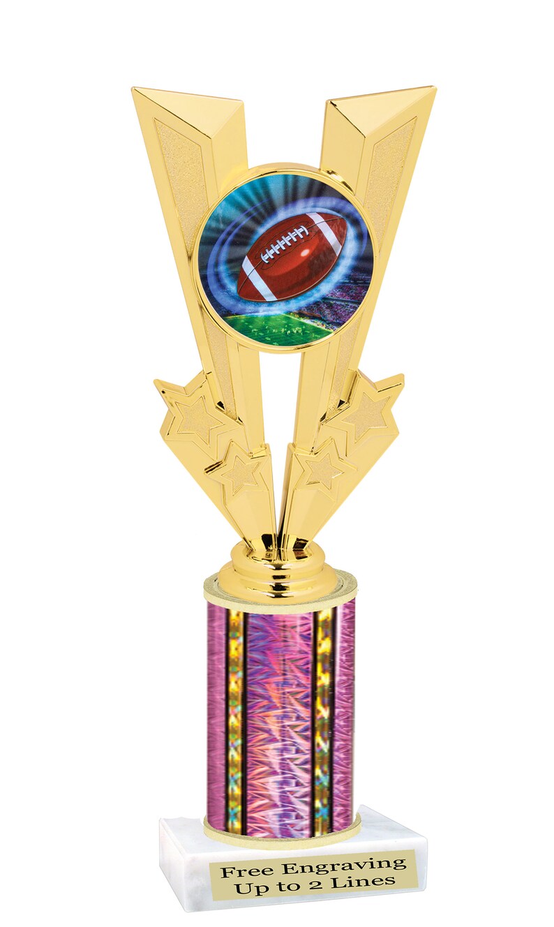 Football Trophy With Choice of Column Color. Great Trophy for - Etsy