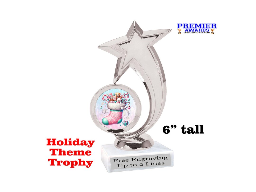 Silver Holiday Theme Trophy. Great for All of Our Holiday Events ...