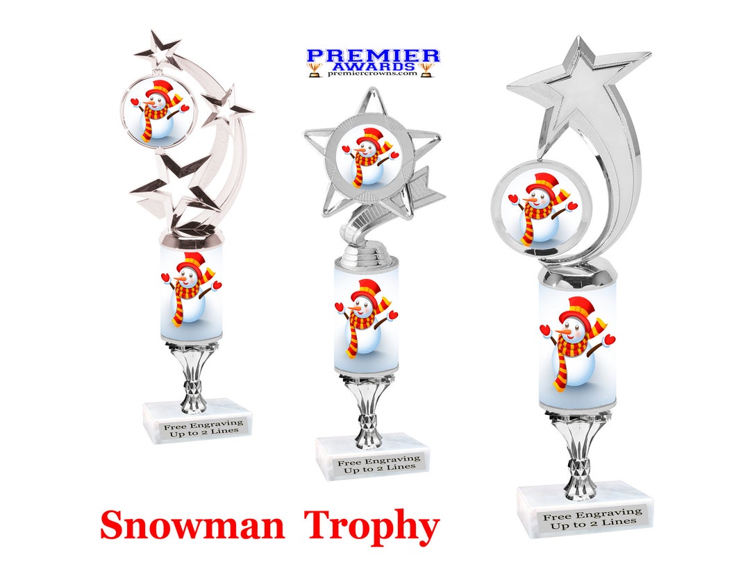 Snowman Theme Trophy With Choice of Figure. 12" Tall - Great Trophy for ...