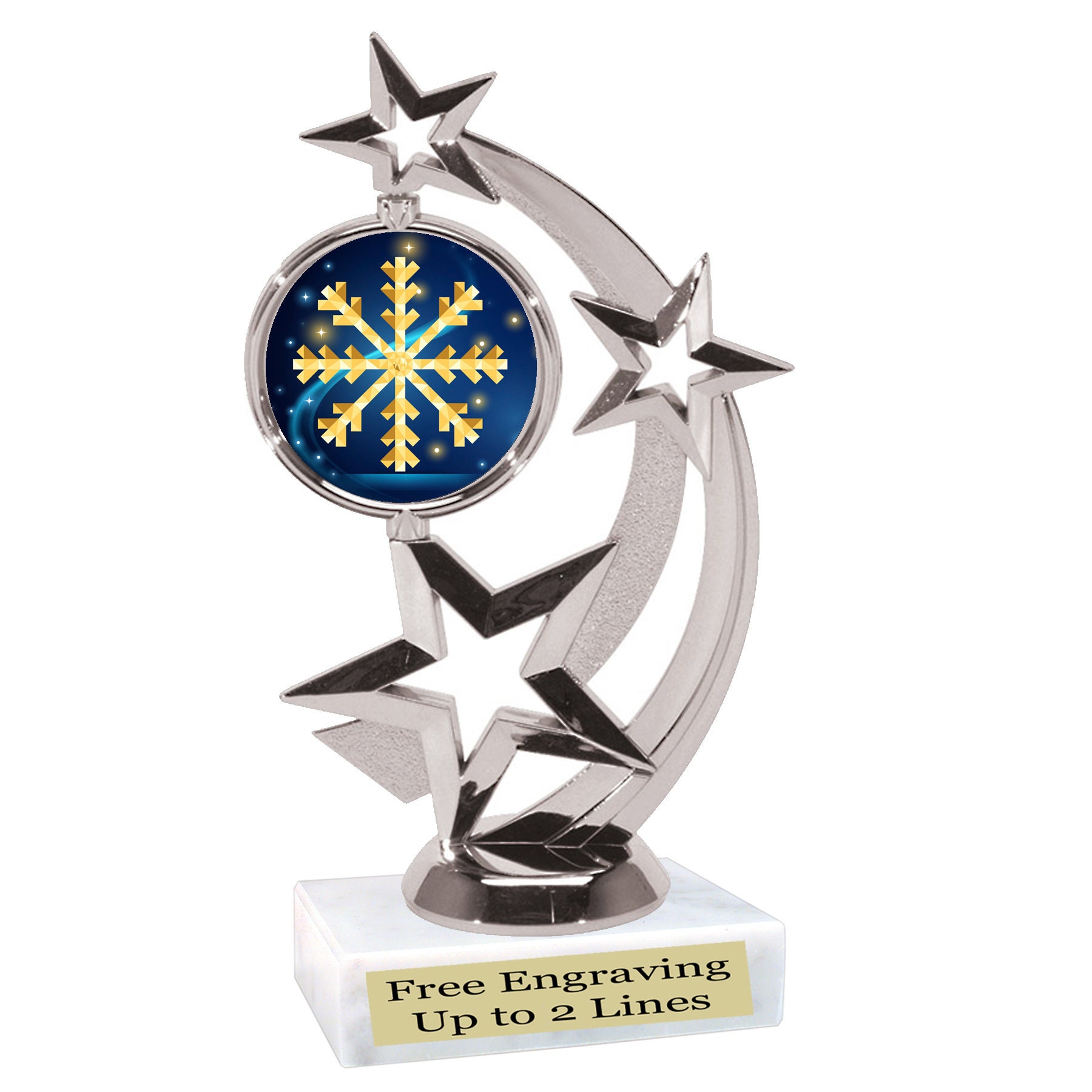 Snowflake Themed Trophy. 6.5" Tall. Great Trophy for Any Christmas ...