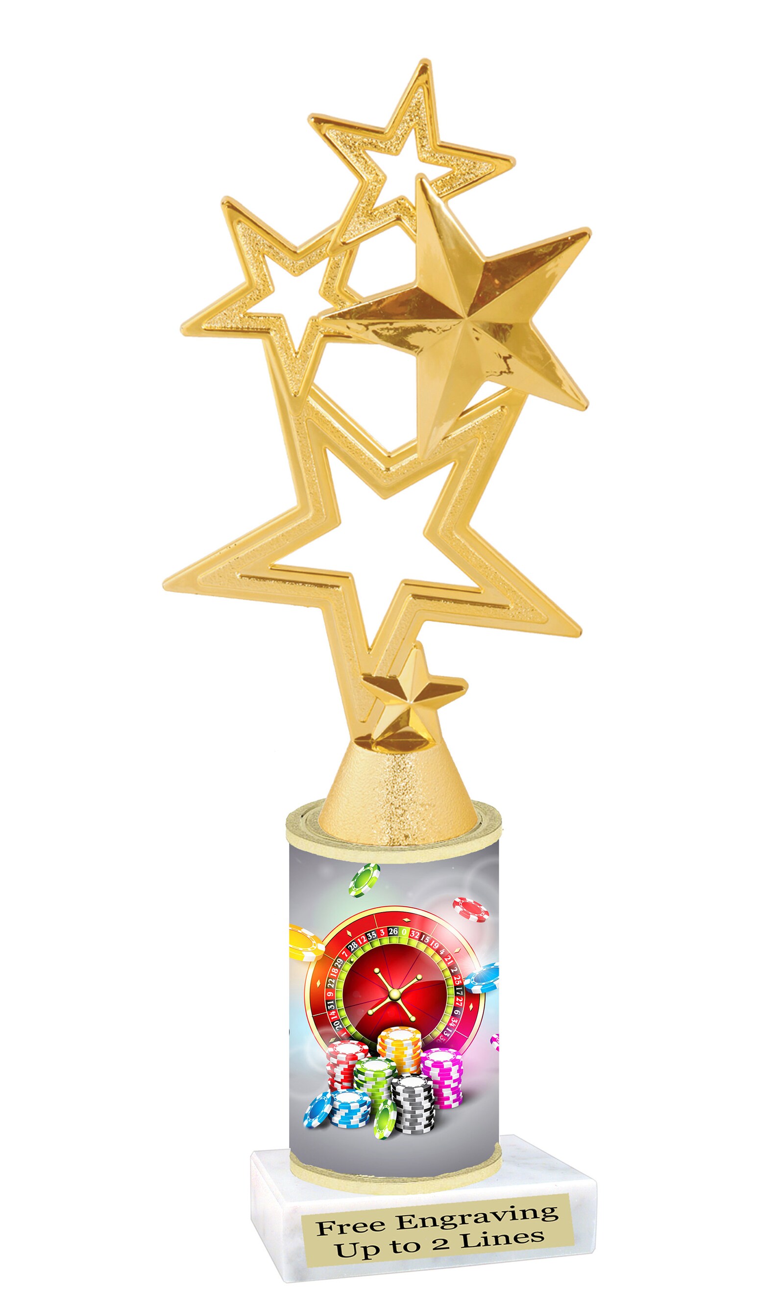 Casino Theme Trophy. Great Trophy for Your Next Family Game - Etsy