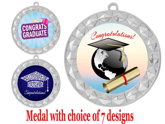 Graduation Theme Medal. Choice of 7 Designs. Includes Free | Etsy