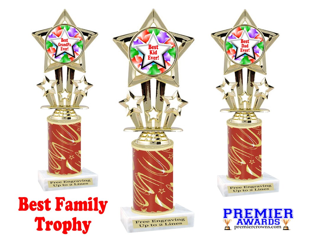 Best "family" Theme Trophy. Best Awards for Family Members Will ...