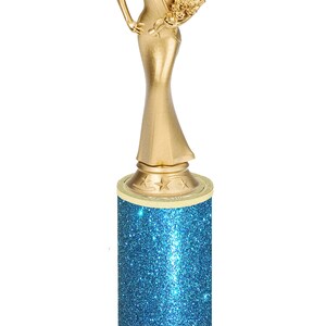 Glitter Column Trophy With Figure. 8 Glitter Colors and Numerous Trophy ...