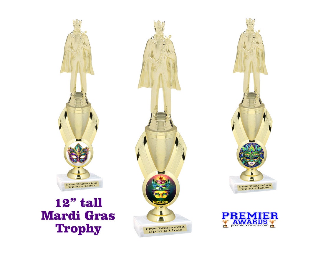 Mardi Gras Trophy With King Figure. Great Trophy for Any Mardi Gras ...