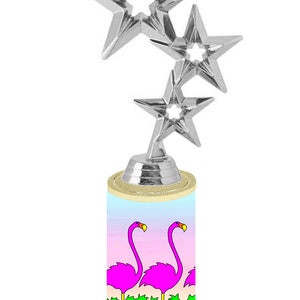 Flamingo Theme Trophy With Choice of Figure. Numerous Trophy Heights ...