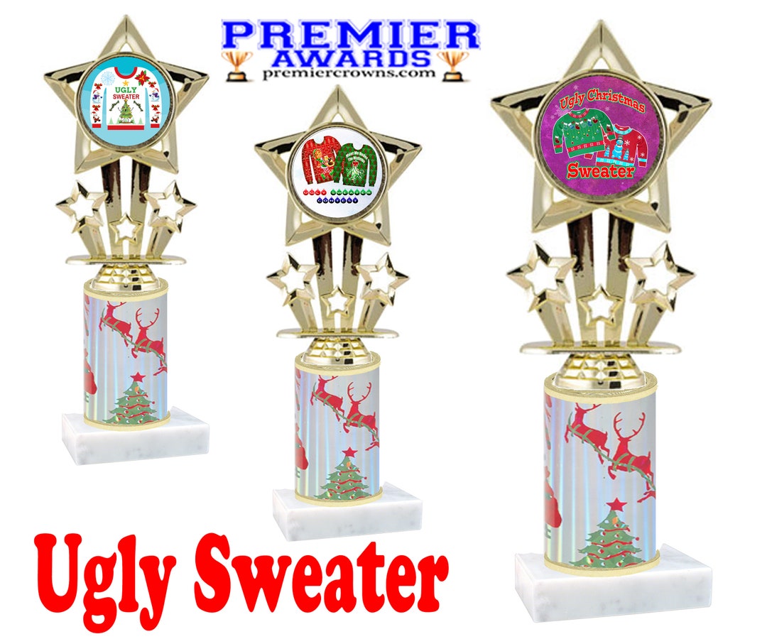 Ugly Sweater Theme Trophy. Great Award for You Holiday Events and ...