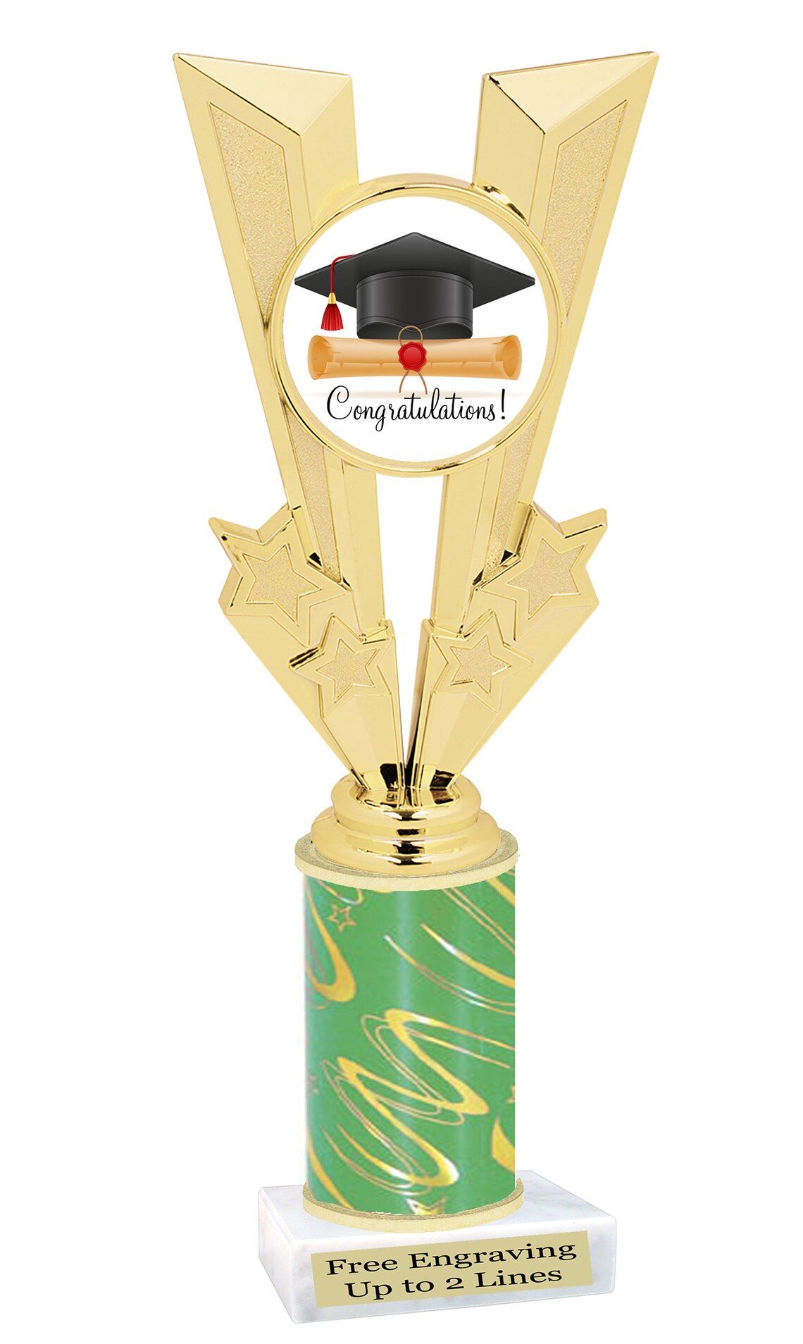 Graduation theme trophy. Great award to celebrate their | Etsy