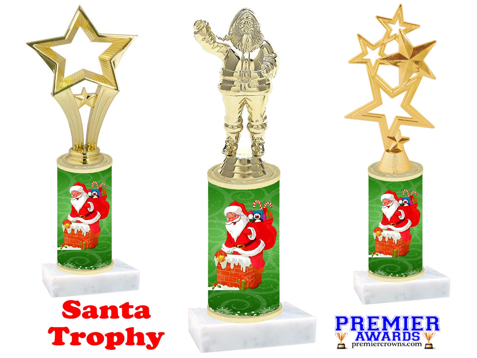 Christmas - Winter Theme Trophy With Choice of Figure on Christmas ...