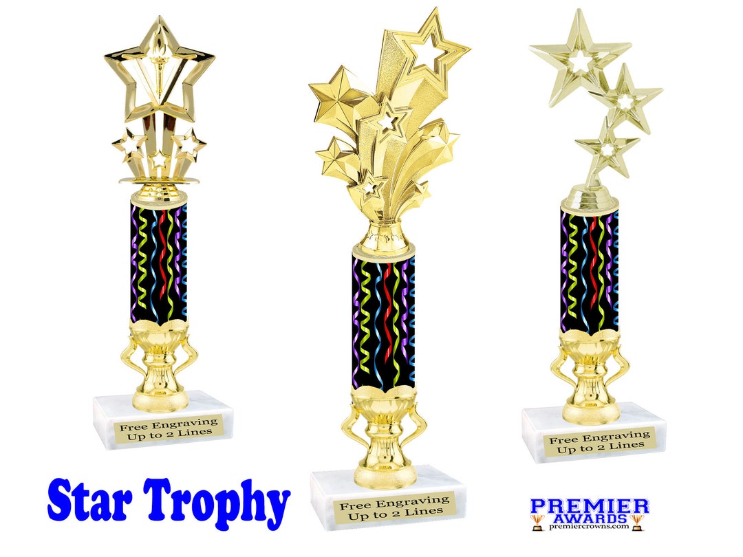 Star Trophy With "streamers" Column. Great Trophy for Any Event ...