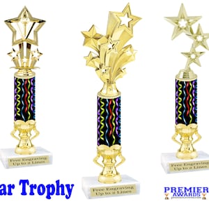 Star Trophy With "streamers" Column. Great Trophy for Any Event ...