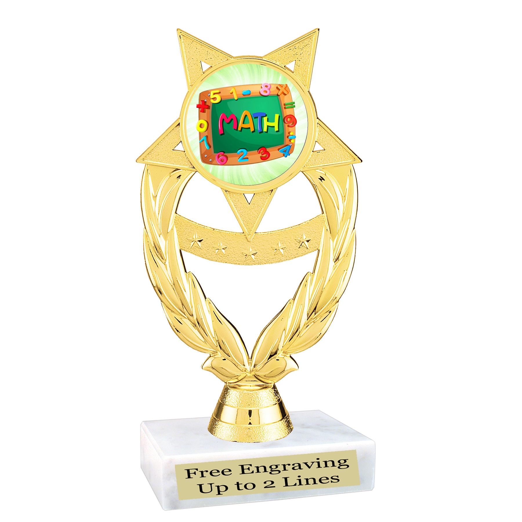Math Theme Trophy. Great Award for Schools Contests | Etsy