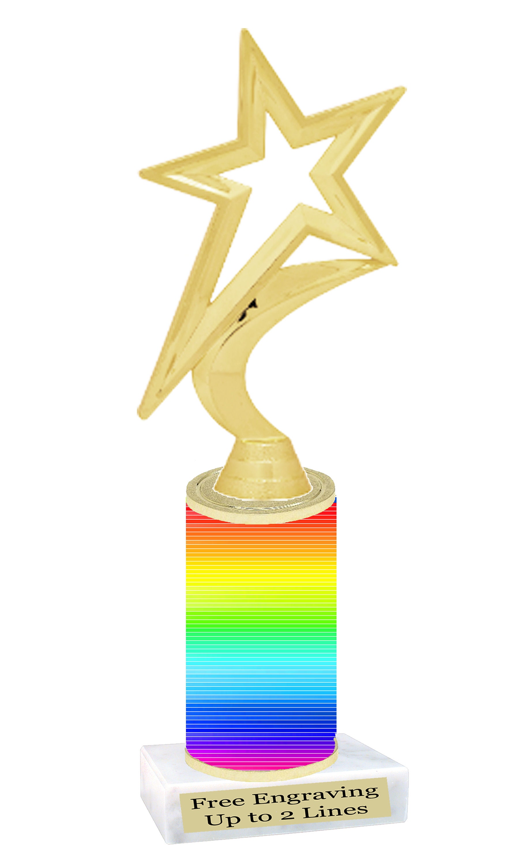 Rainbow Trophy. Great Trophy for Any Event Competition | Etsy