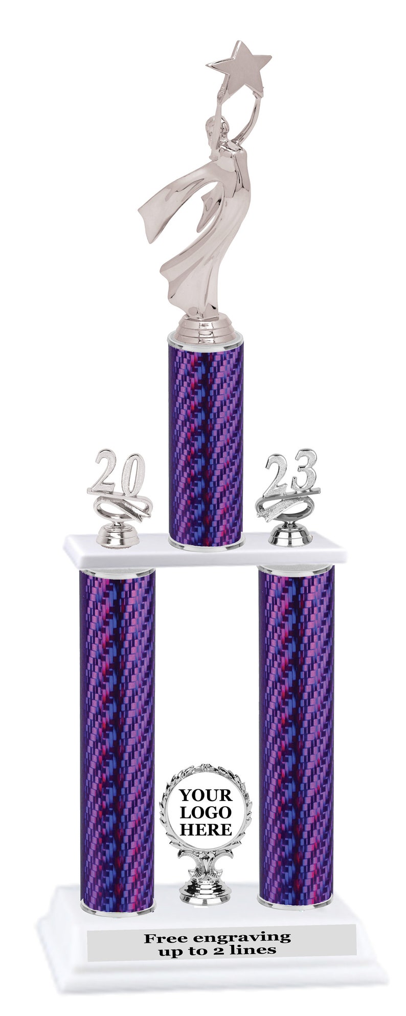 Custom 2-column Trophy. Available in 3 Trophy Heights & Choice of ...