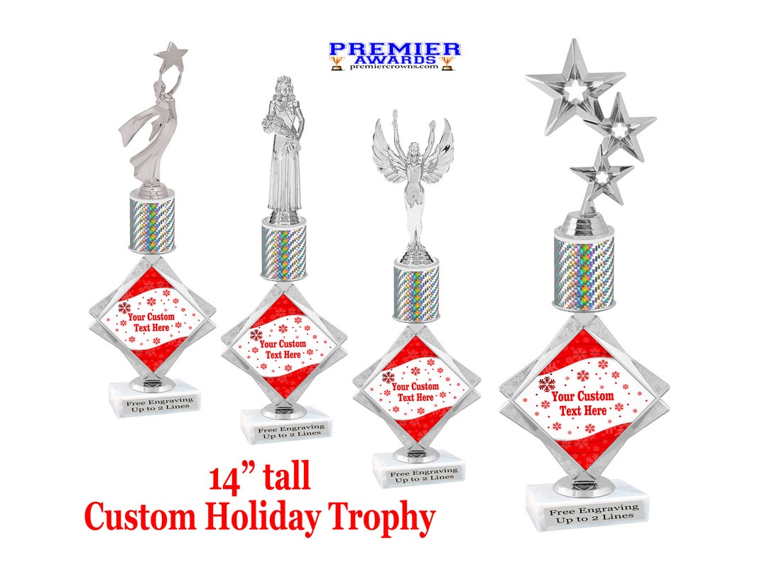 Custom Snowflake Trophy. Great Trophy for Your Holiday Events, Santa ...