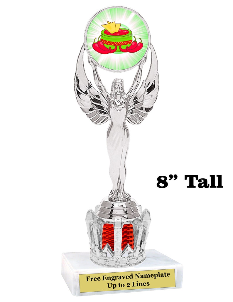 Chili - Salsa - BBQ Trophy. 8" Tall With Choice of Art Work. Great ...