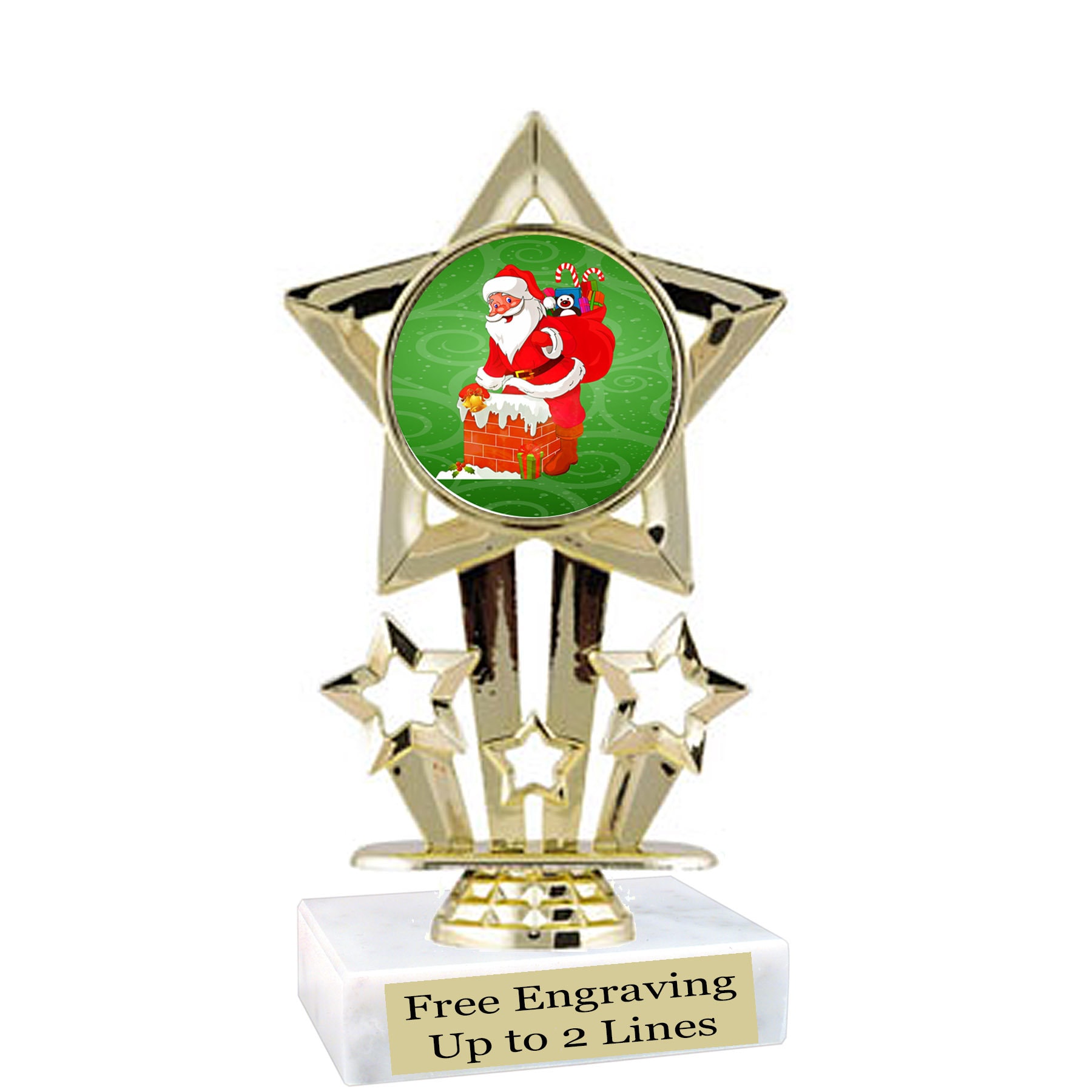Christmas - Winter Theme Trophy With Gold Figure and Choice of ...