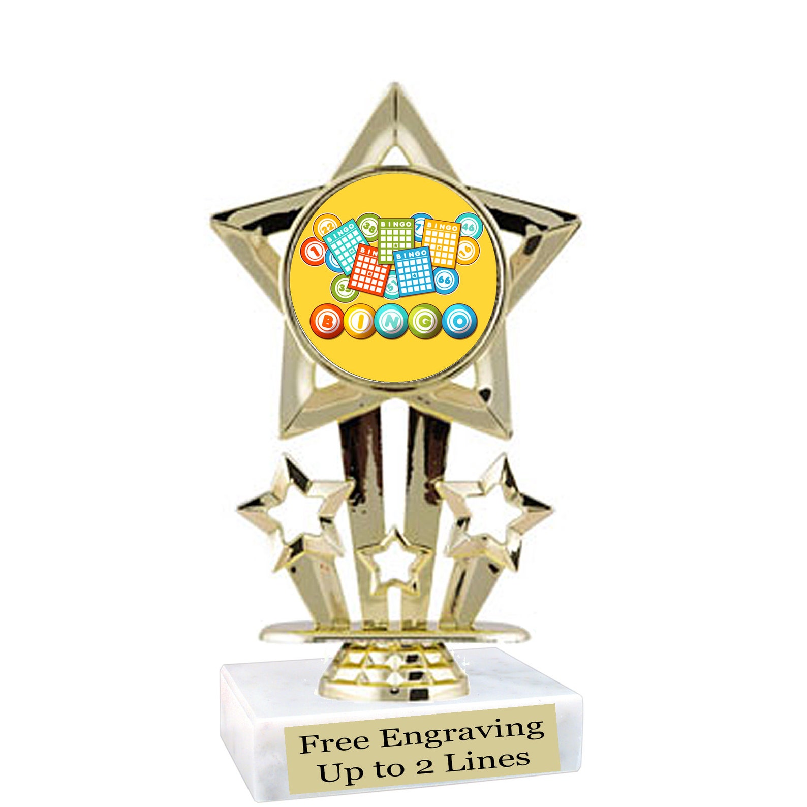 BINGO Trophy 6 Tall With Choice of 5 Designs. Great | Etsy