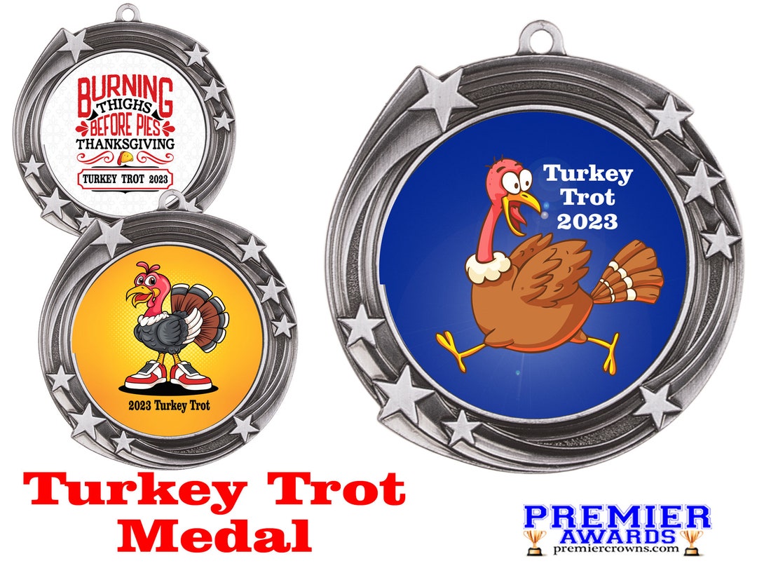 Turkey Trot Theme Medal. Great Medal for All of Your Turkey Trot ...