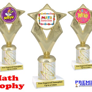 Math Theme Trophy. Great Award for Schools, Contests, Competitions ...