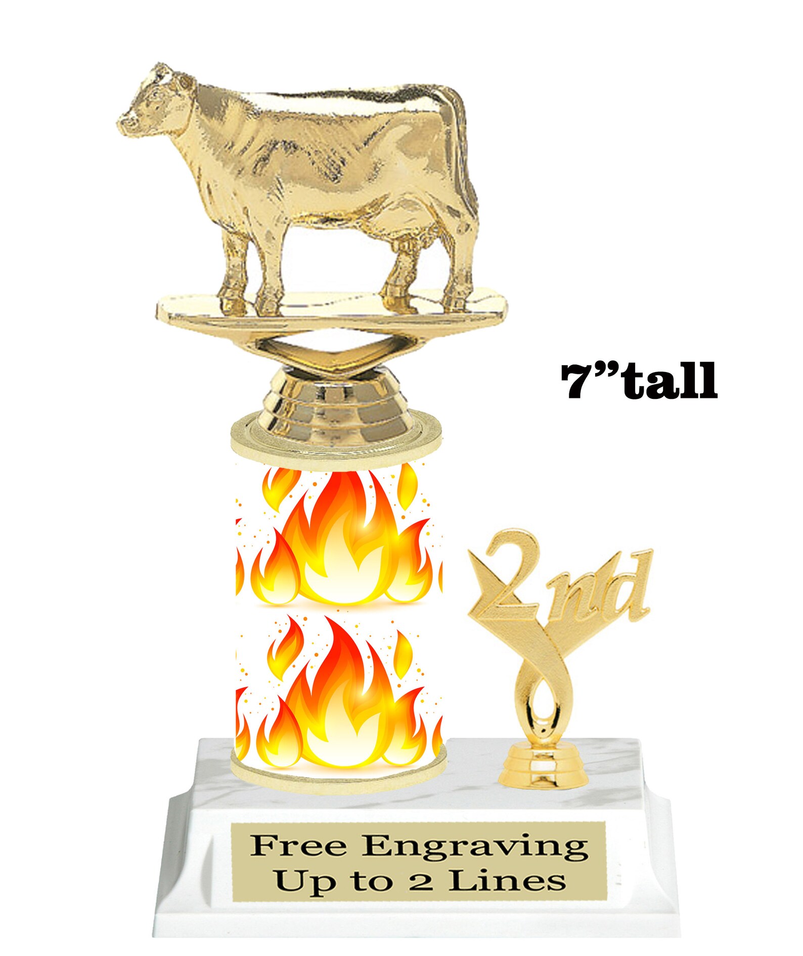 BBQ Cook off Trophy. 7" Tall With Choice of Column Color. Great Trophy ...