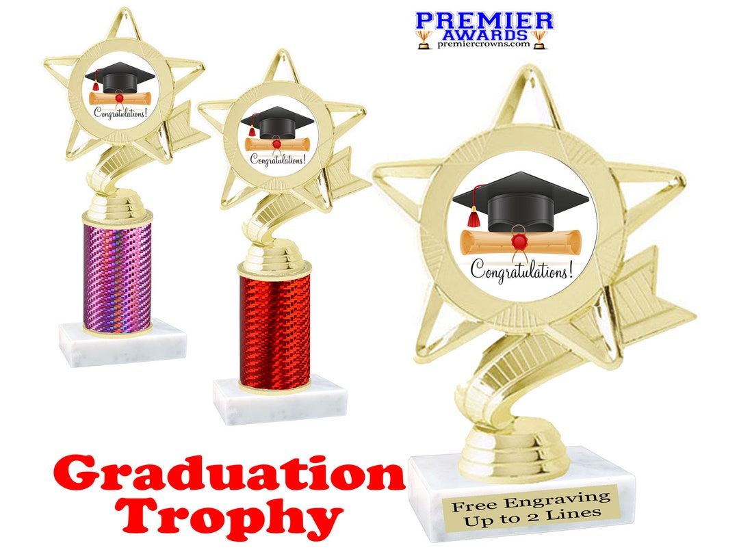 Graduation Theme Trophy. Great Award to Celebrate Their Accomplishments ...