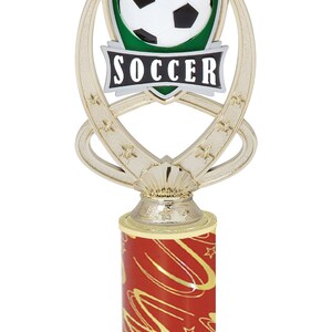 Soccer Trophy With Choice of Column Color. Numerous Trophy Heights ...