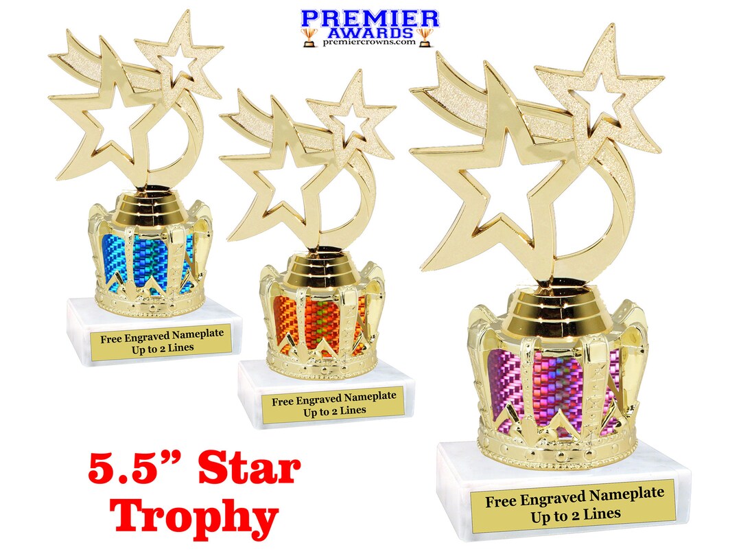 Star Figure With Crown Riser. Choice of Crown Insert Color. 5.5" Tall ...