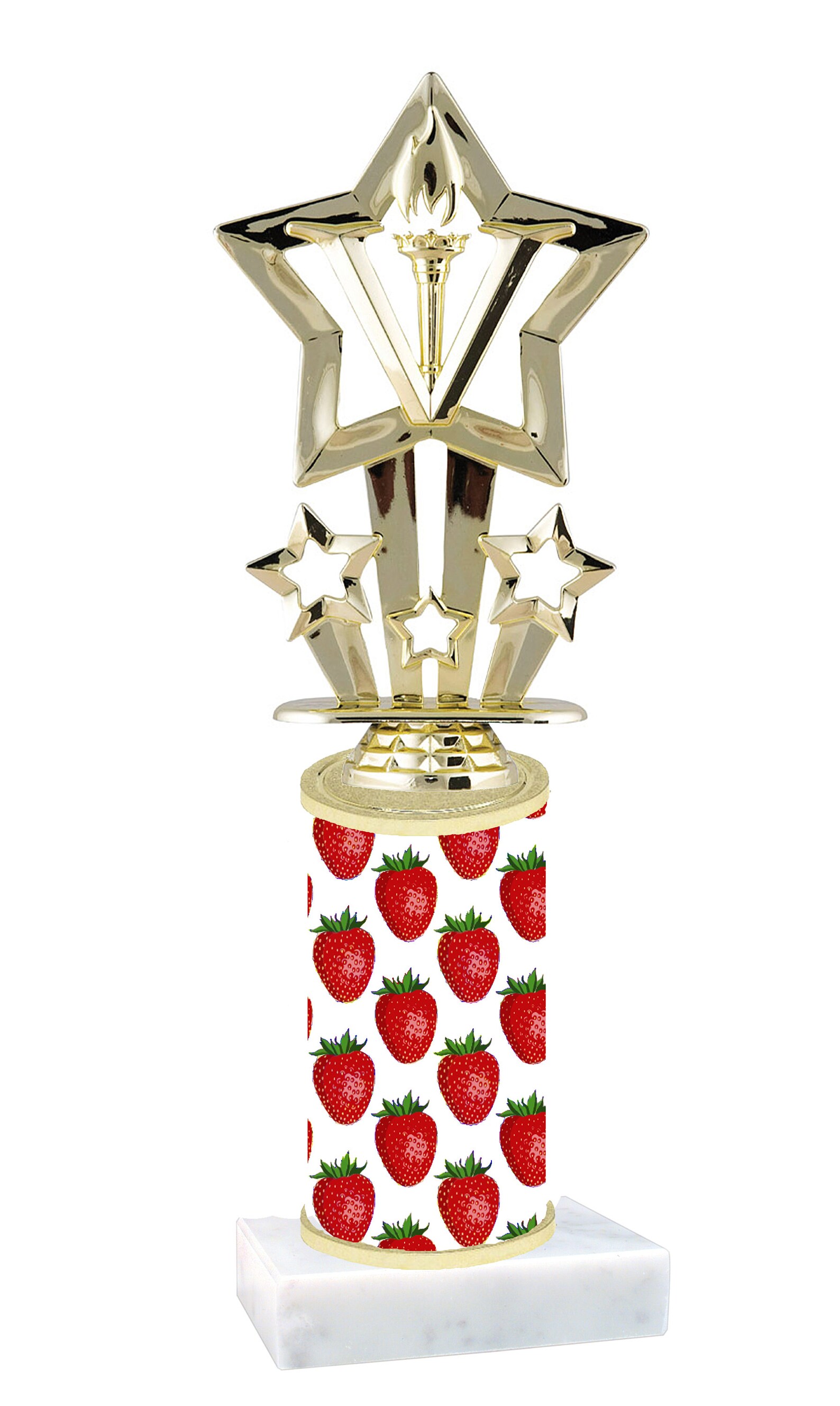 Strawberry Theme Trophy With Choice of Figure. Numerous Trophy Heights ...