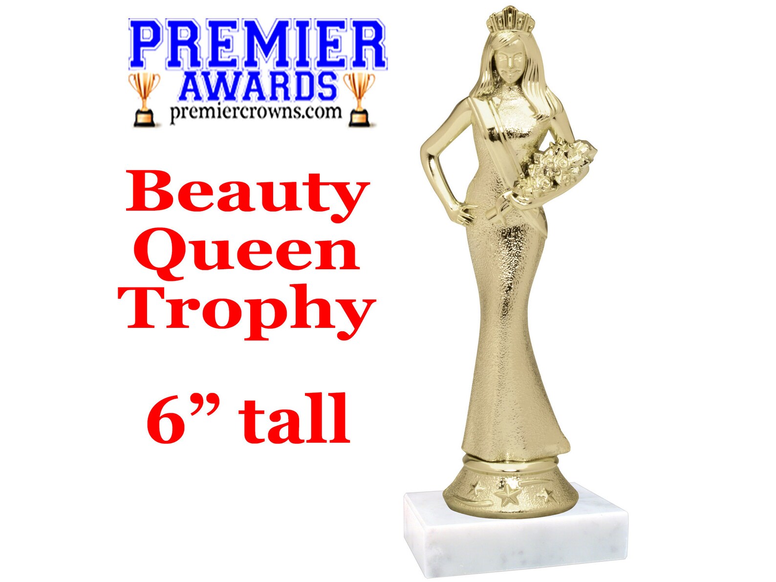 Beauty Queen Trophy. 6 Tall. Great Participation Award - Etsy
