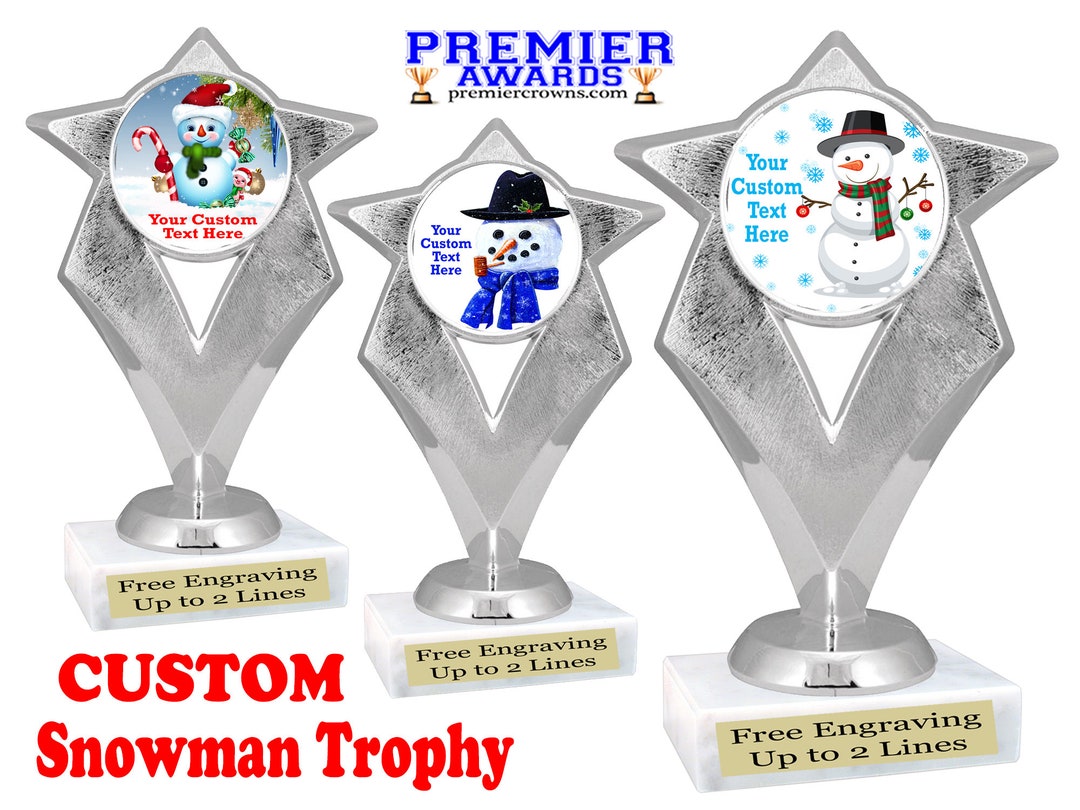 Custom Snowman Themed Trophy. Great Trophy for Any Christmas, Holiday ...