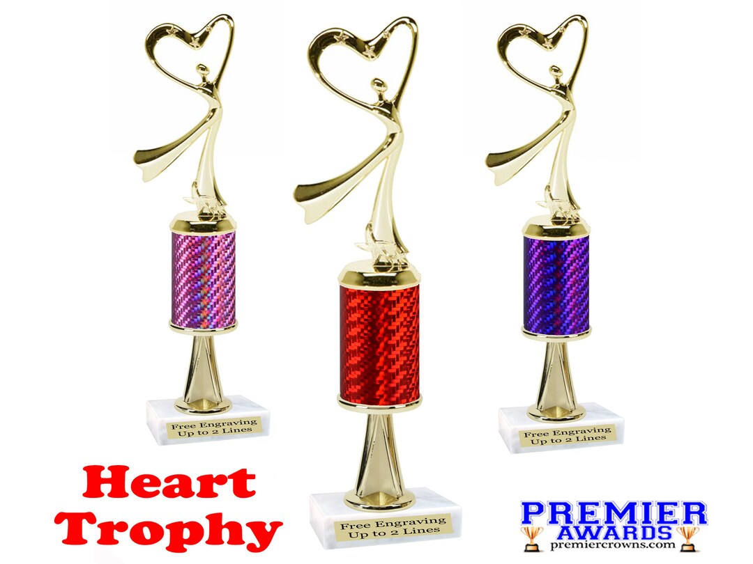 Heart Trophy. Great Trophy for Any Event, Competition, Party, Pageant ...